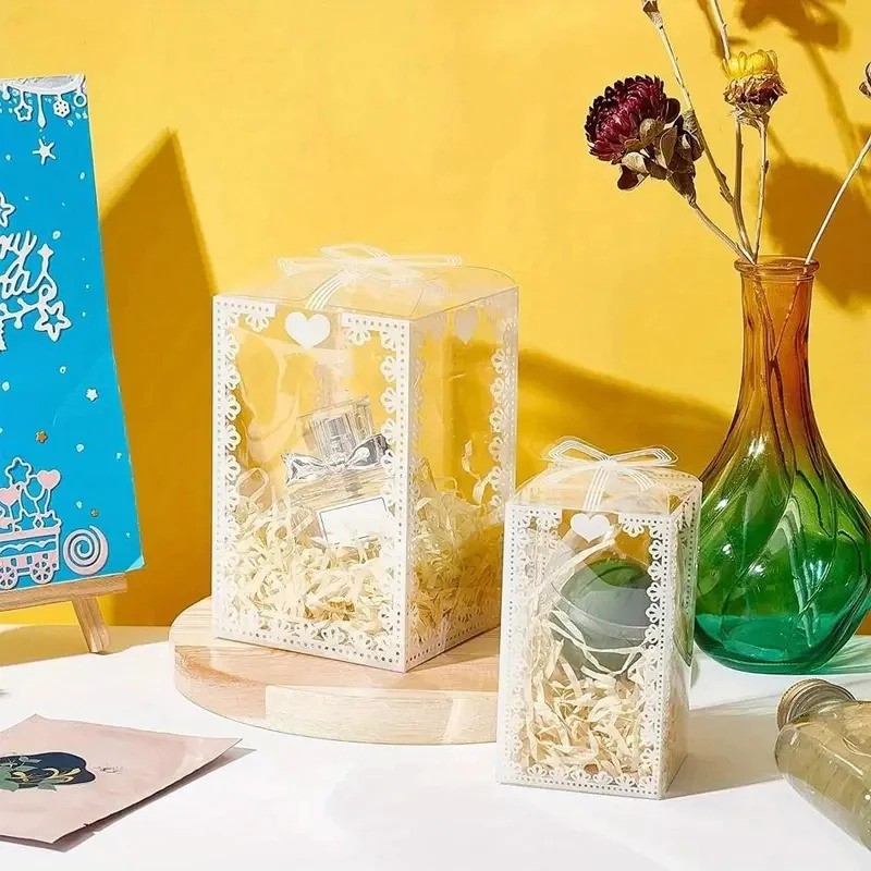 10pcs PVC Acetate Box for Gift Box Wedding Gift Box Giveaway Gift ...