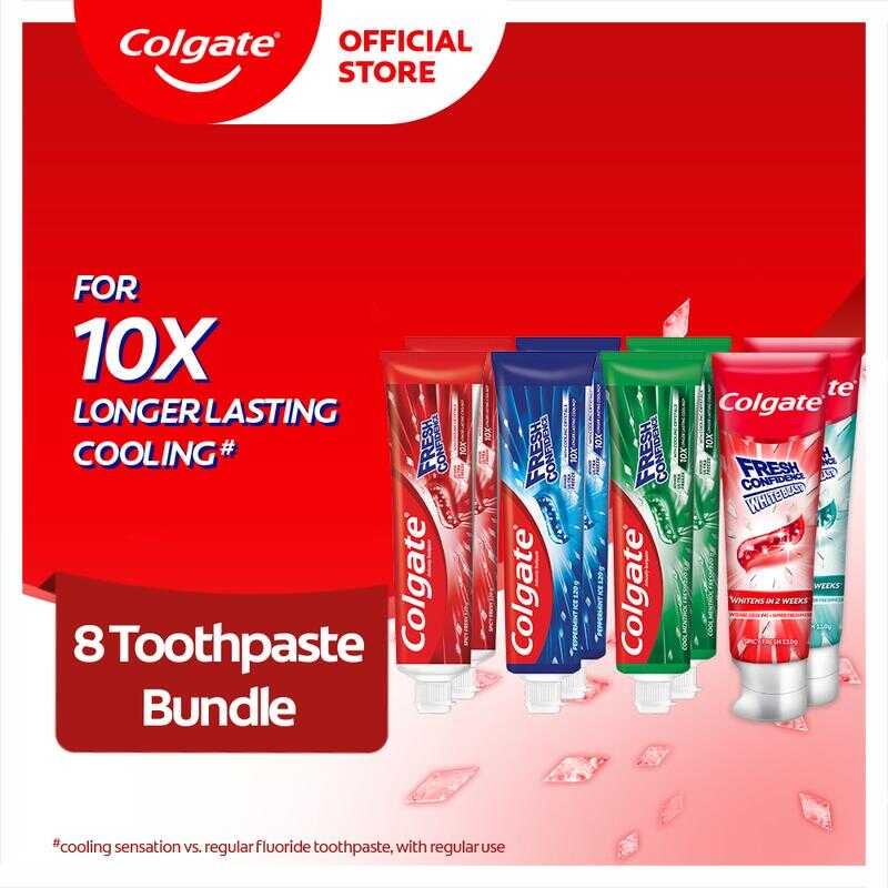 (120G Green, Red, Blue Twin Packs) + Colgate Confidence White Blast ...
