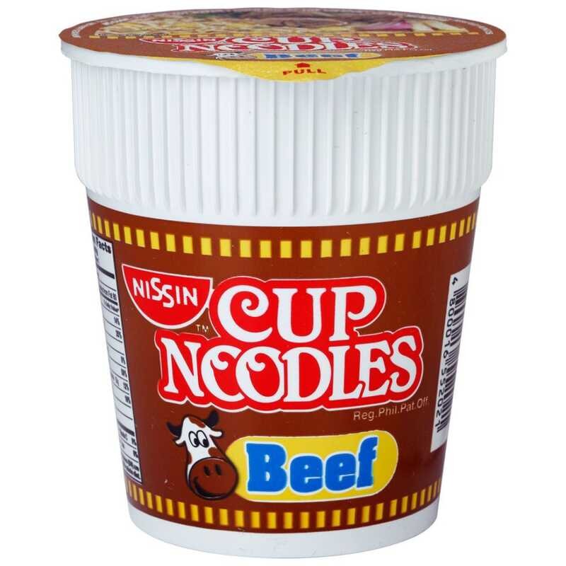 NISSIN REGULAR CUP NOODLES BEEF 60G 70f | Shopee Philippines
