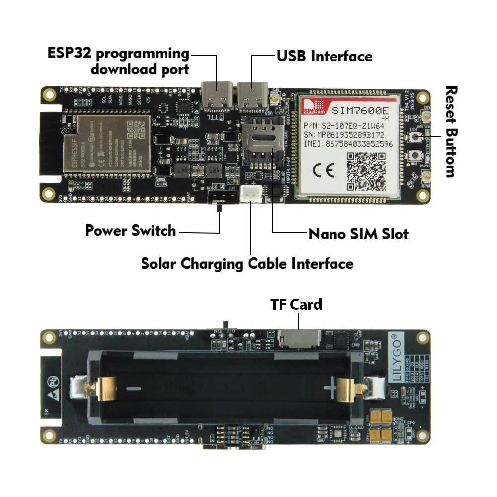 TTGO LILYGO® T-SIM7600 ESP32 LTE Cat4/1 4G Development Board SIM7600G-H ...