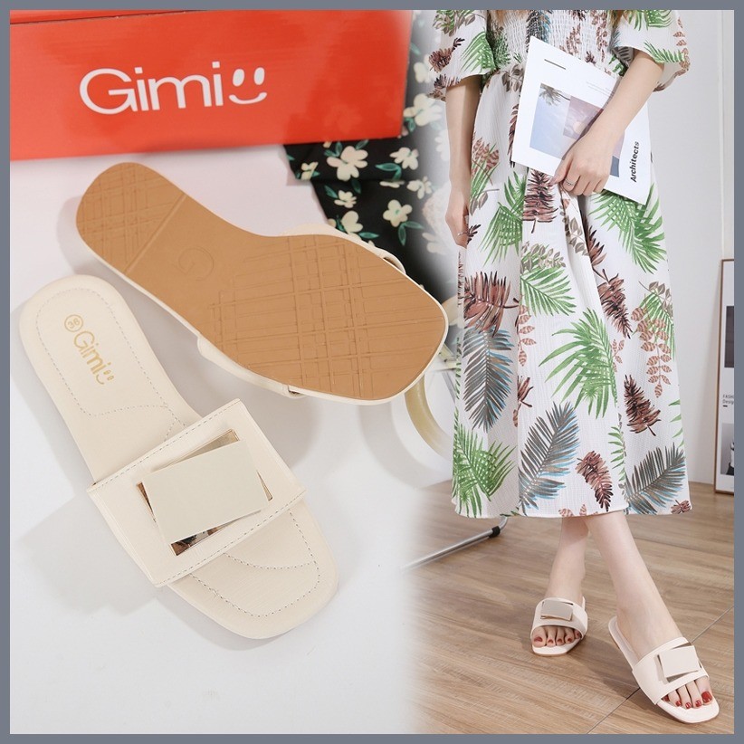 ∧ ∤ 【TRENDIANO】5color Gimi Korean fashion Rounded Toe Slide flat ...