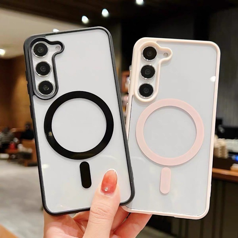 Luxury transparent acrylic A17 A56 5G magnetic phone case, suitable for ...