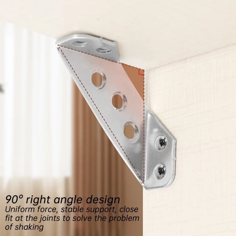 Stainless Steel Corner Brackets - Furniture Angle Shelf Connector ...