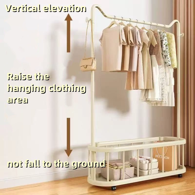 H&L Clothes Rack Metal Clothing Rack Removable Stand Alone Mesh Basket ...