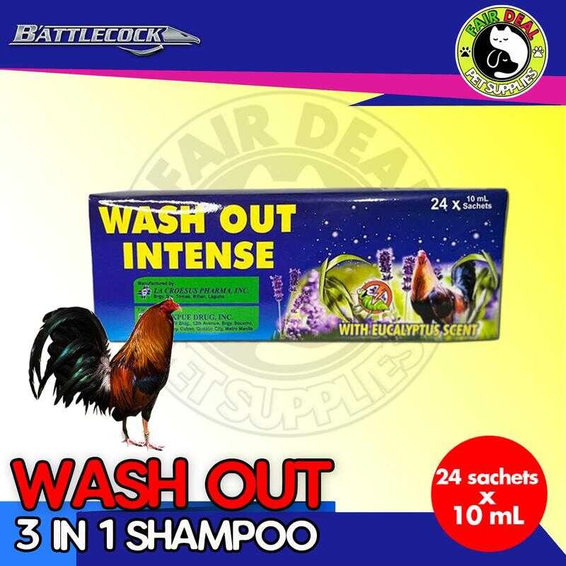 WASH OUT INTENSE Anti-Lice Gamefowl Shampoo (24 Sachet Of 10Ml ...