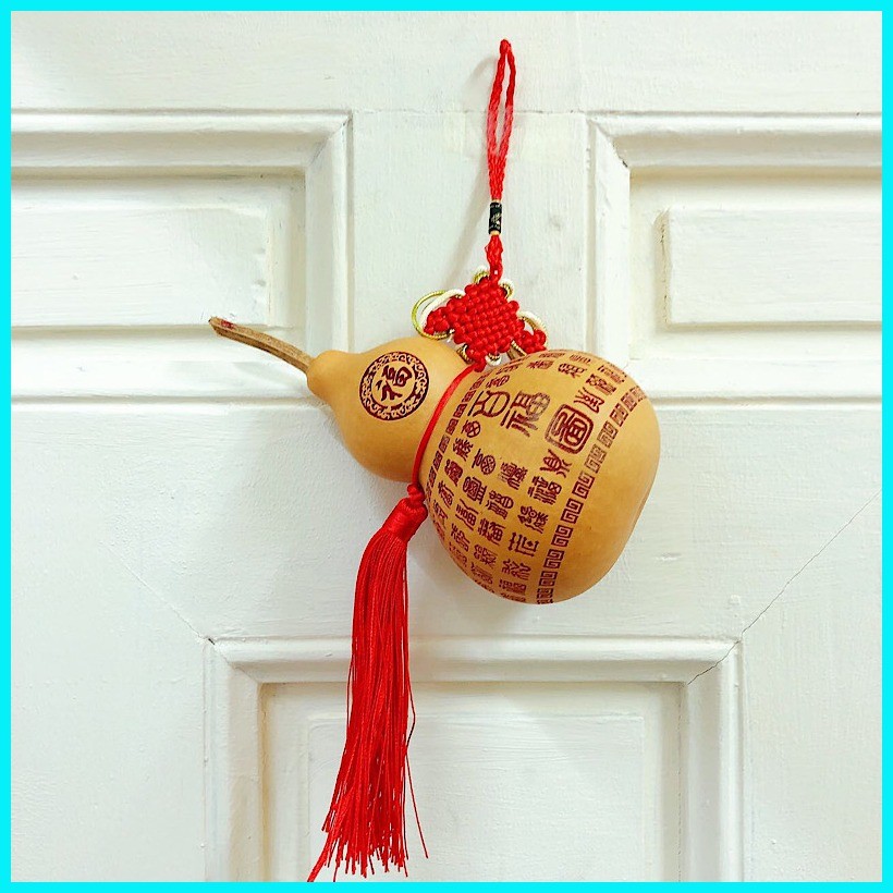 Fengshui Natural Gourd Wulou Wu Lou With Mystic Knot Hanging Charm ...
