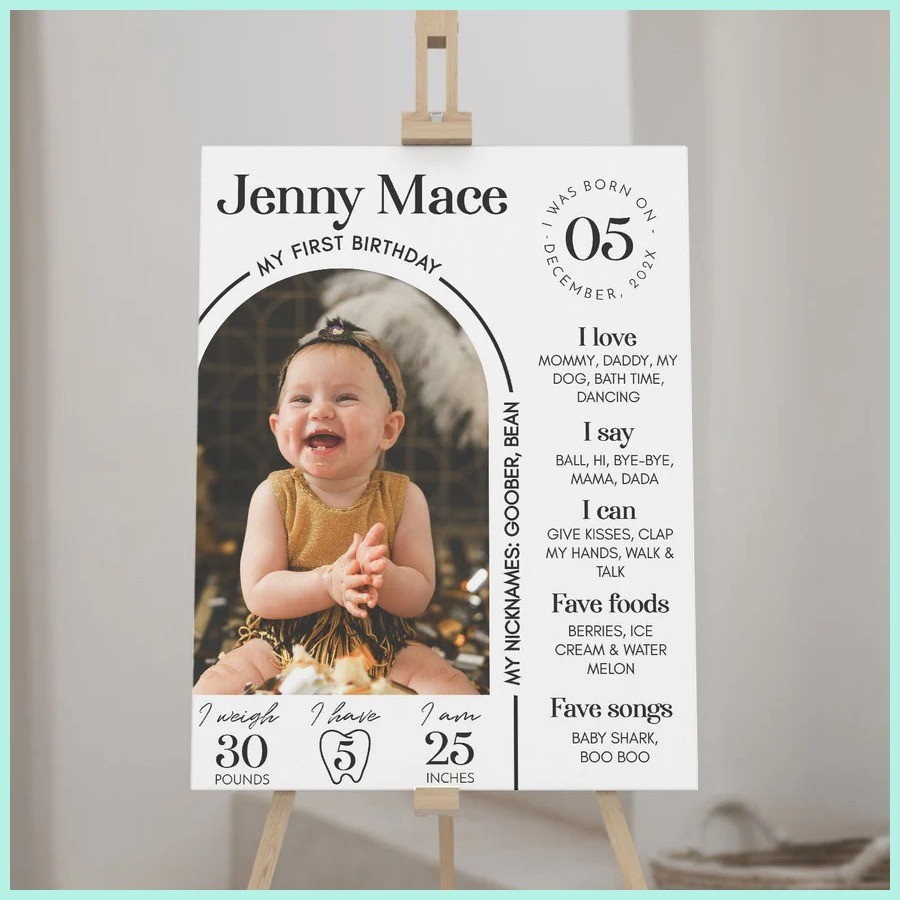Welcome Board - Milestone Board - First Birthday - Baptismal, Debut ...