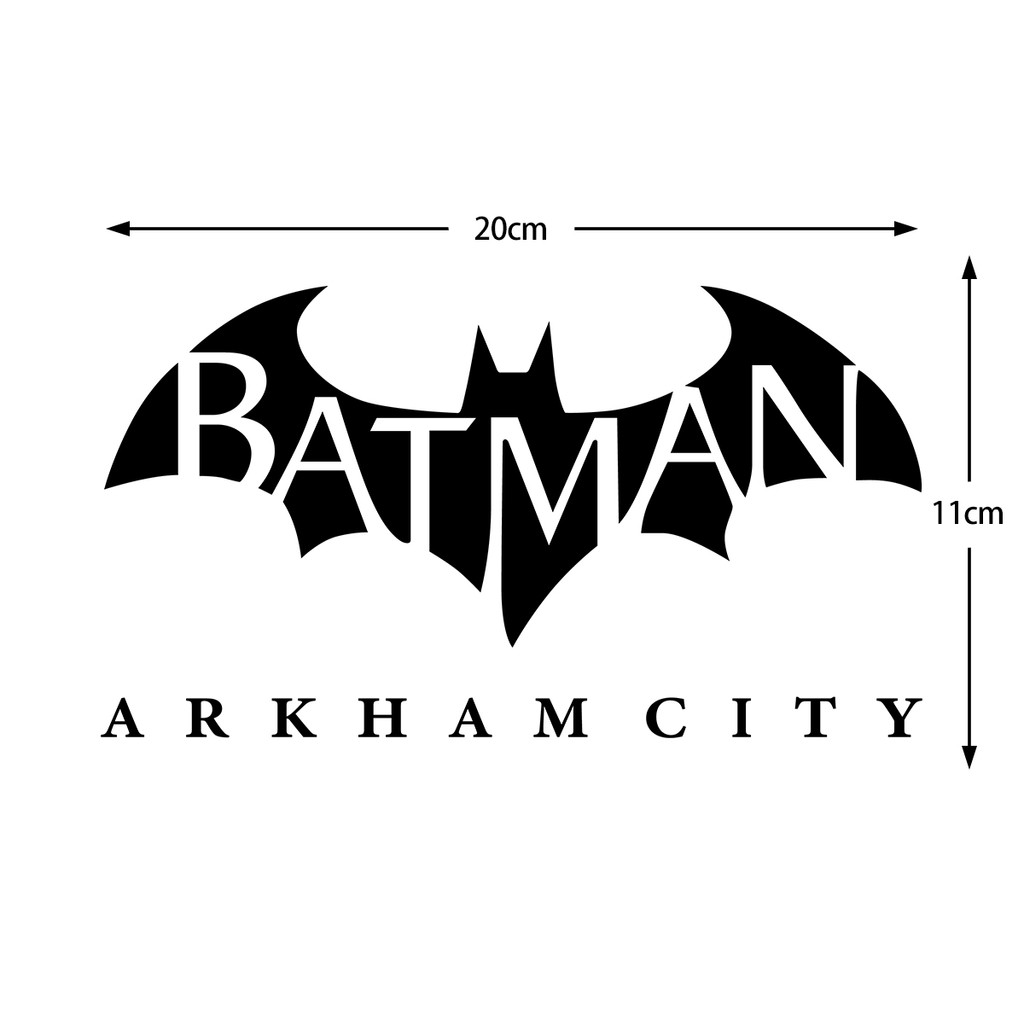 For DC Batman Reflective Vinyl Motorcycle Auto Cartoon Badge Window ...