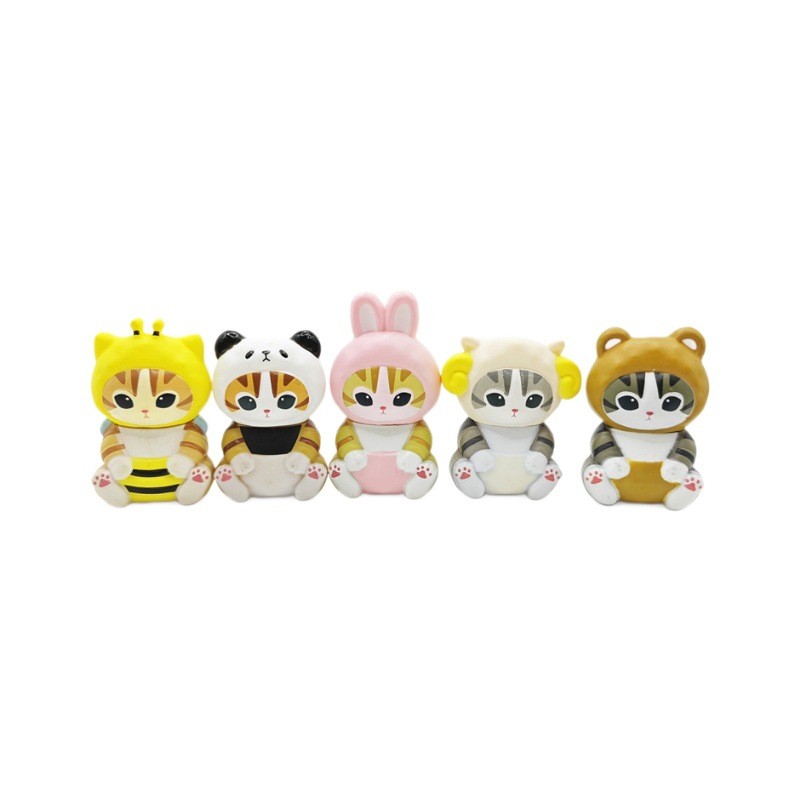 Mini Animal Playful Decor Featuring Adorable Cat Bunny And Collectible ...