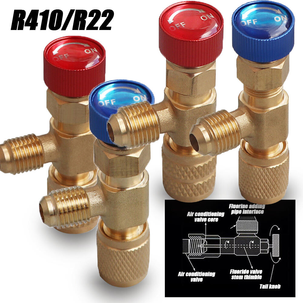 R410A R22 1/4"Refrigeration Charging Safety Valve Air Conditioning ...
