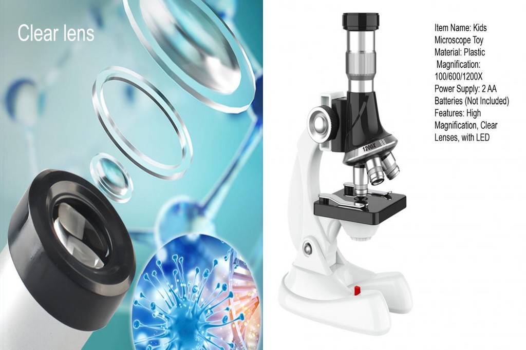 ARI Children Portable Microscope Kids Microscope Toy 100/600/1200x ...