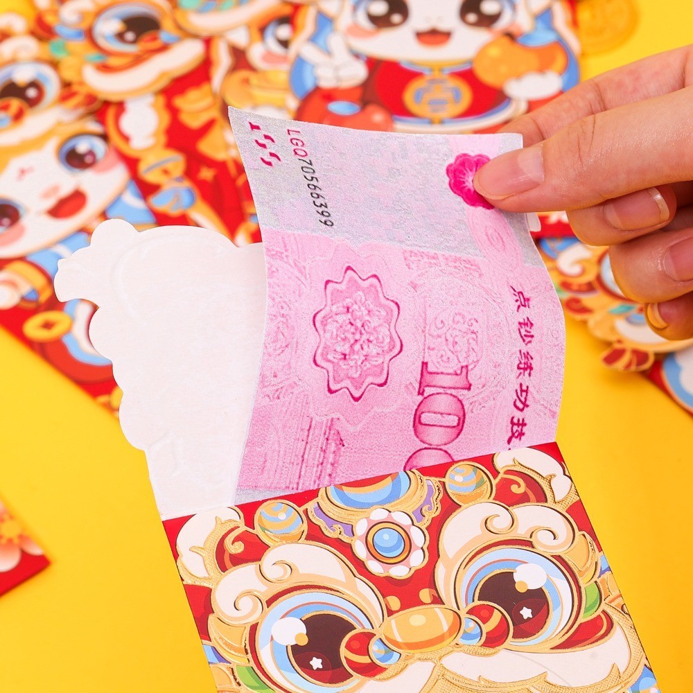 6Pcs Chinese Traditional New Year Red Envelopes 2025 Lucky Snake Year ...