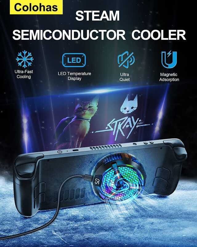 For Fan Heatsink Coog With 7-Blade Magnetic Attraction Cooler For Steam ...