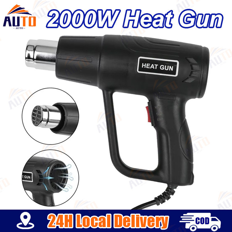 2000W Heat Gun Variable Temperature Advanced Electric Hot Air Gun Power ...
