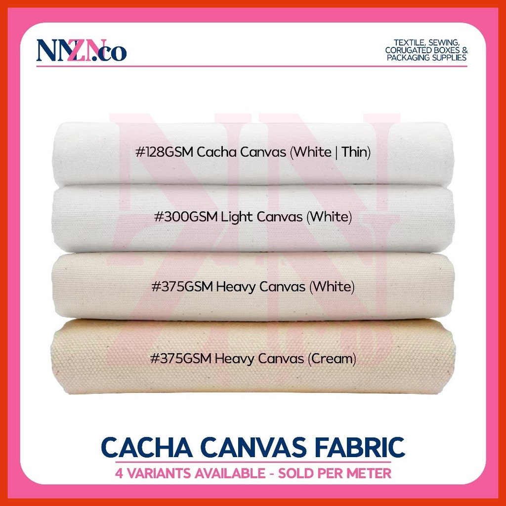 NNZN (Sold Per Meter) Cacha Canvas Fabrics Katsa for Sewing - 4 ...