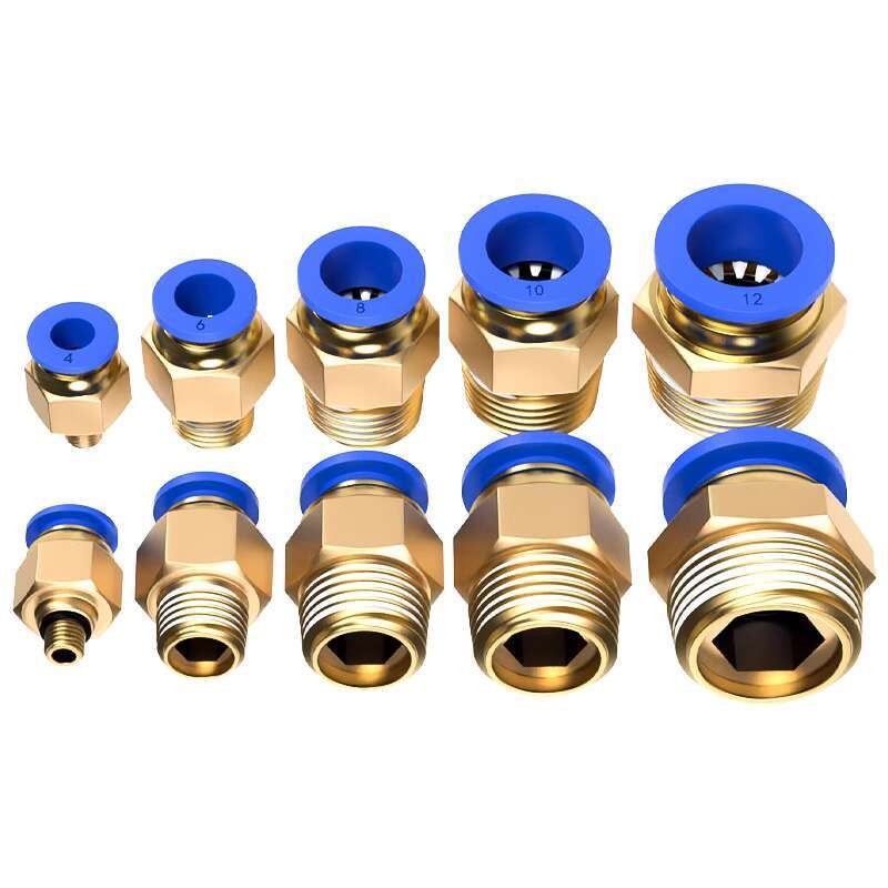 Tracheal connector pneumatic quick insert straight through metric ...