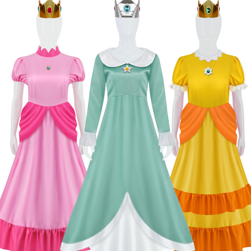 Halloween Children's Becky Princess Dress Super Mario Pink Peach ...