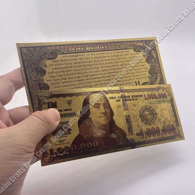 Bill Banknote American $1000000 Fake Money Gold Note for Collection ...