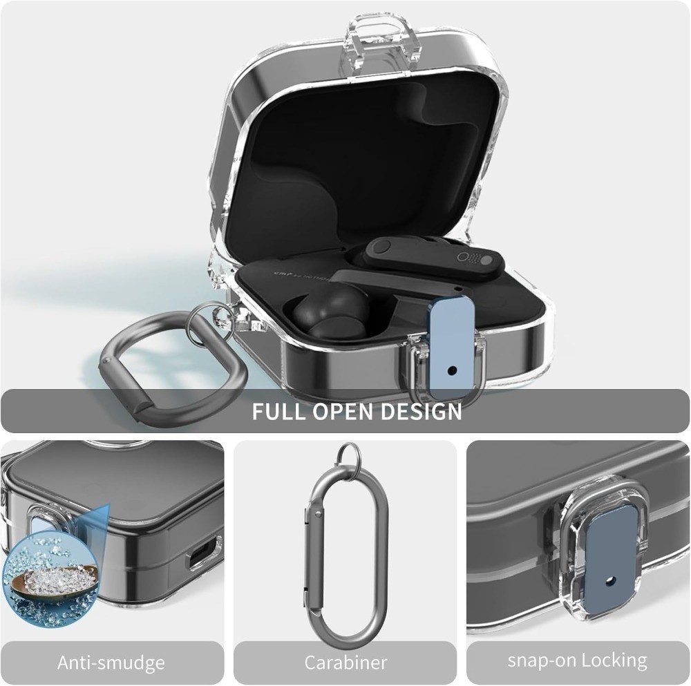 Case Cover for CMF Buds 2 Plus, CMF Buds 2 Transparent Protective Soft ...