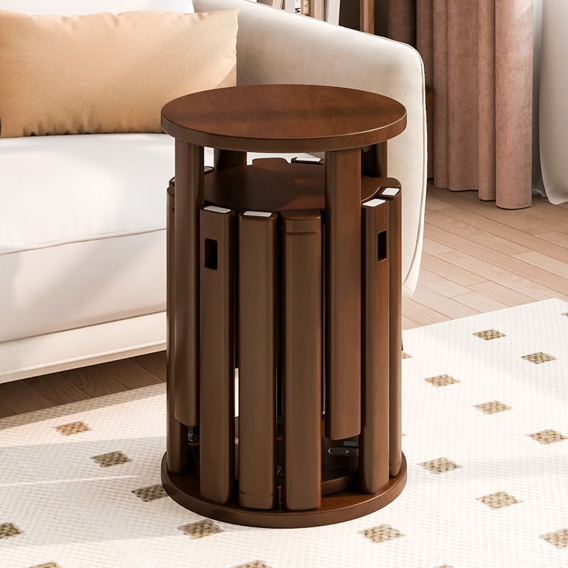 Solid Wood Stool, Household Stackable Round Stool, Dining Table, Spare Stool, Jenga Bench, New ...