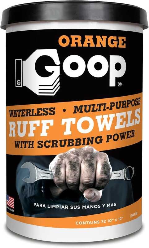 Orange Goop Multi-Purpose Waterless Hand Cleaner Ruff - 72, 10" x 12 ...