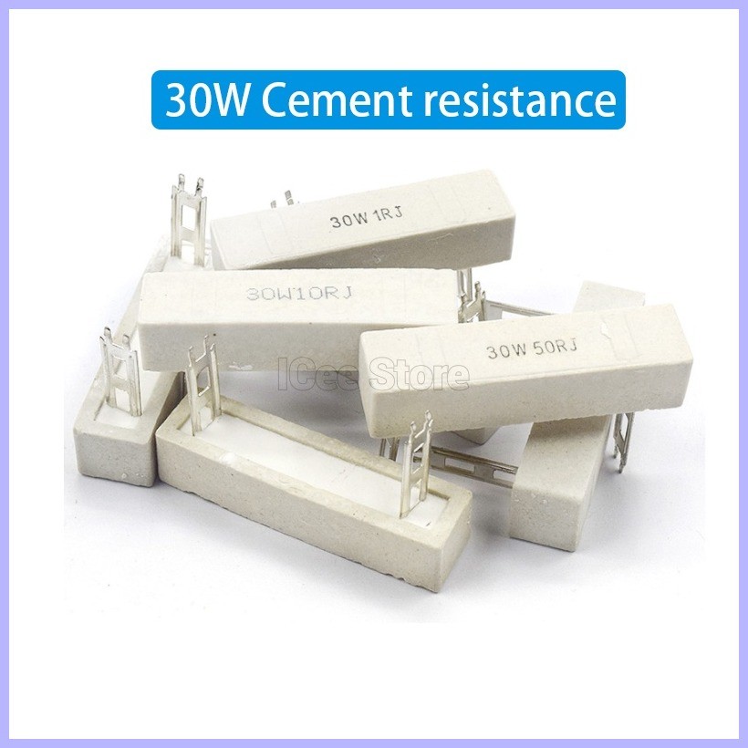 30W Cement Resistor Power Resistance 0.1-100R 0.1R 0.5R 1R 2R 5R 10R 50R 100R | Shopee Philippines