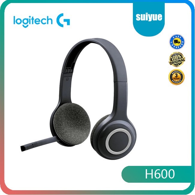 Logitech H600 Wireless Headphones with Nano Mic/Noise Canceling ...