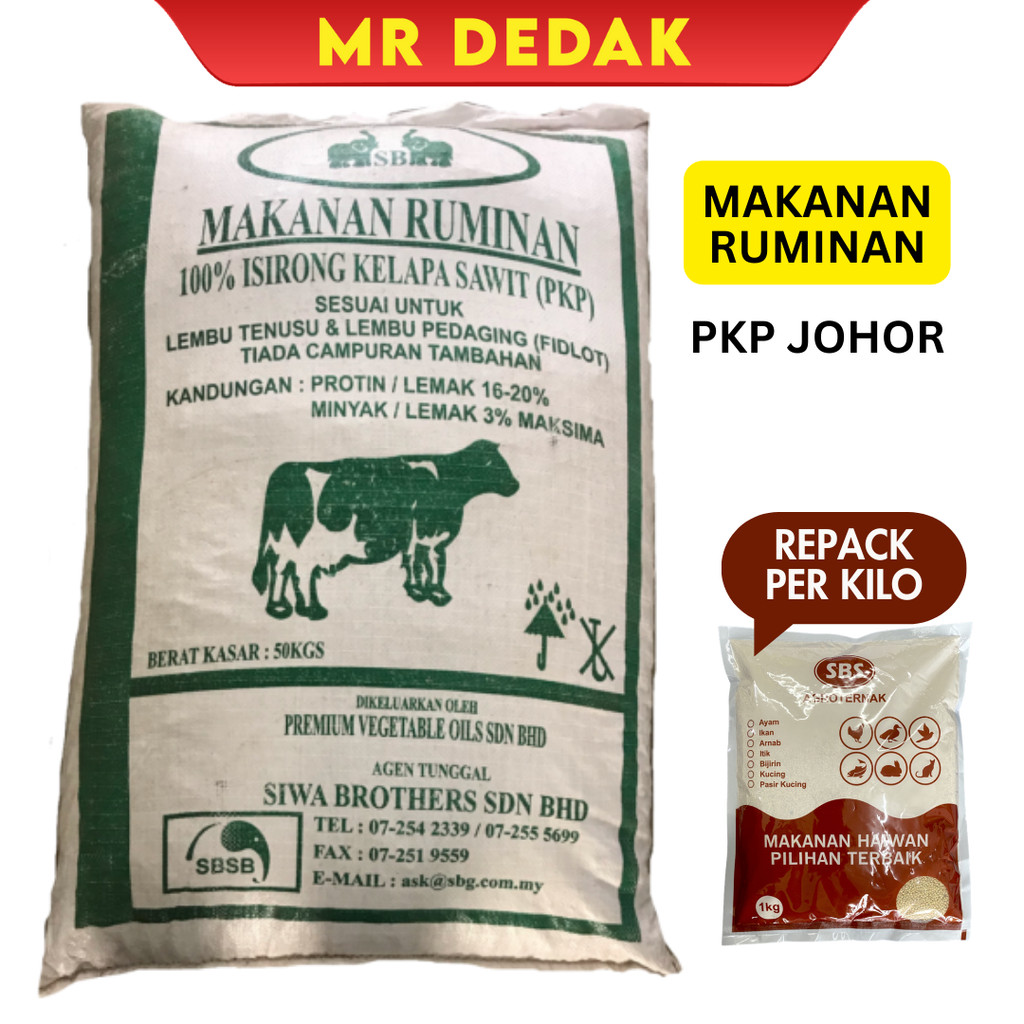 [1KG] [REPACK] PKP JOHOR FORMULA FOOD DEDAK LEMBU SIWA BROTHERS DEDAK ...