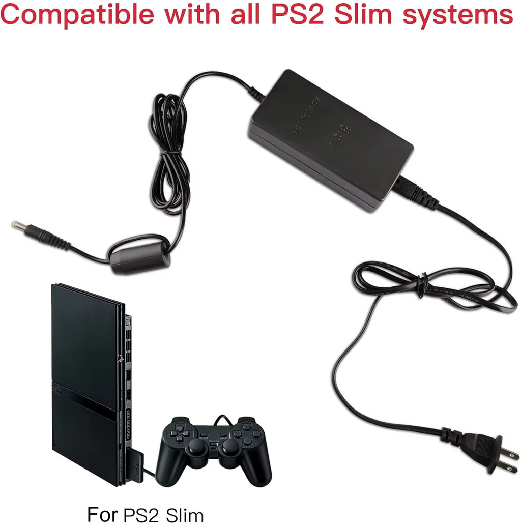 EU US Plug AC Power Cord Adapter For Platstation 2/ PS2 Slim 70000 ...