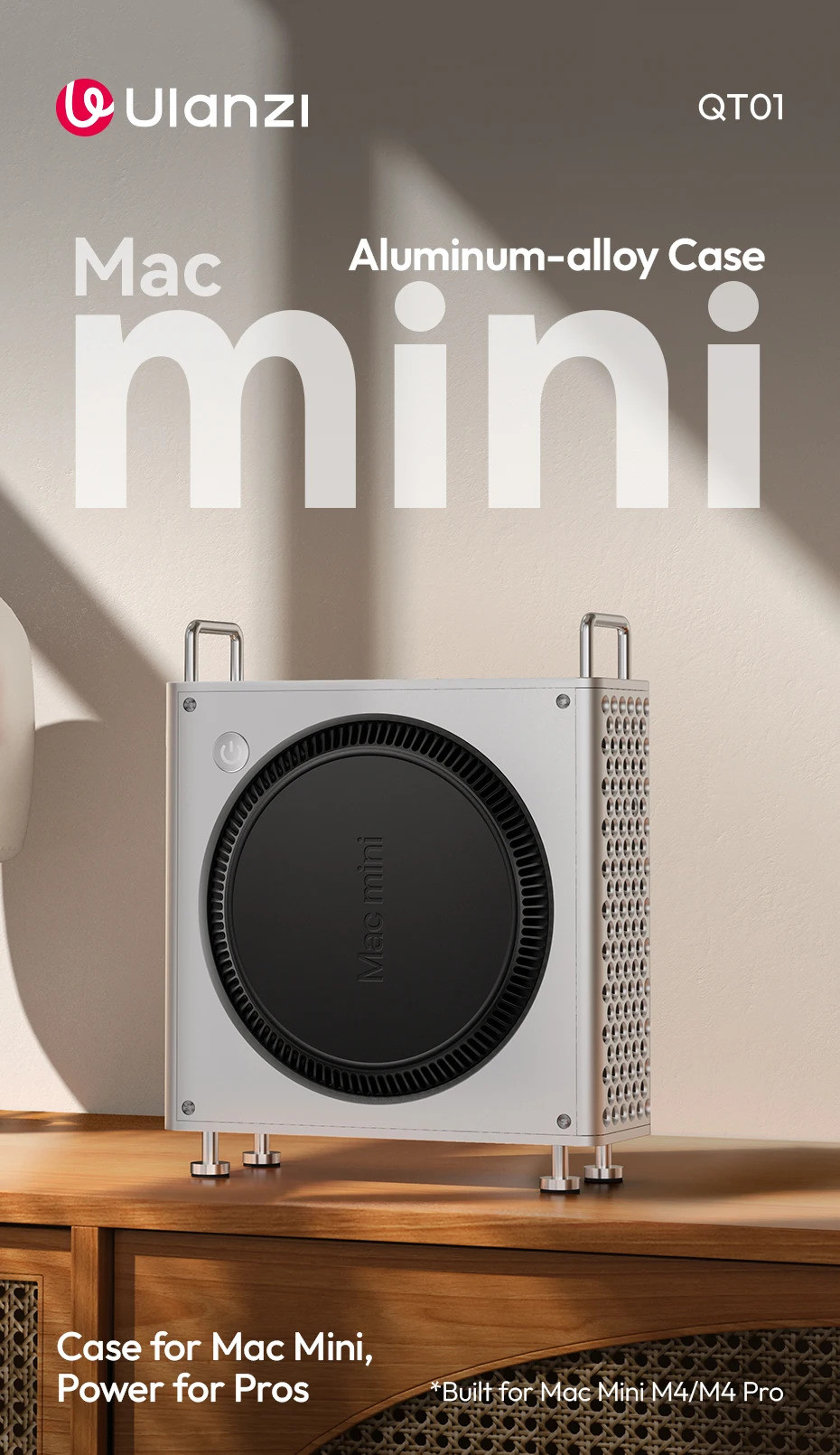 Ulanzi QT01 Mac Mini Aluminum Alloy Case for Mac Mini M4/M4 Pro ...