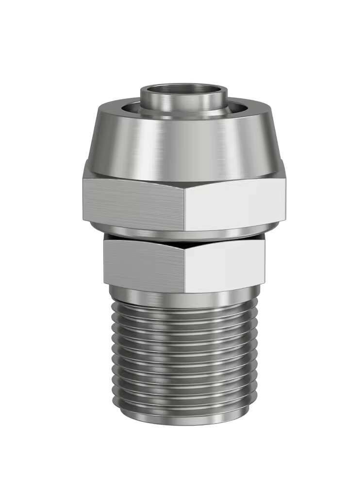 Mag-fast connect ang PC ng copper nickel plated pneumatic thread tuwid ...