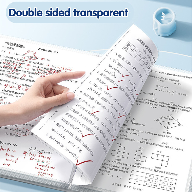 Long Clear Book Transparent Inner Page File Folder Document Organizers ...