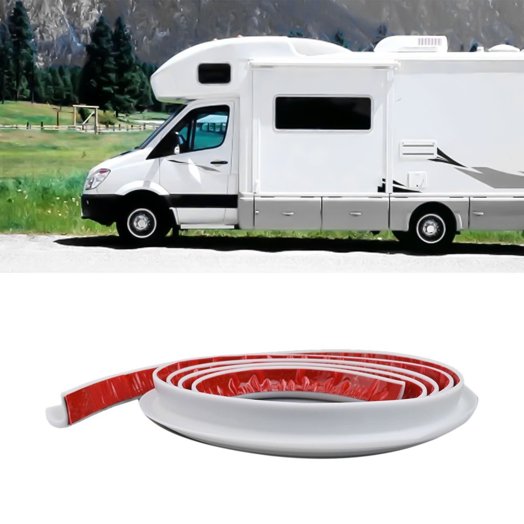 White 2m PVC Rubber Seal Gutter Soft Rubber for Cars Vans ，RVs Easy to ...