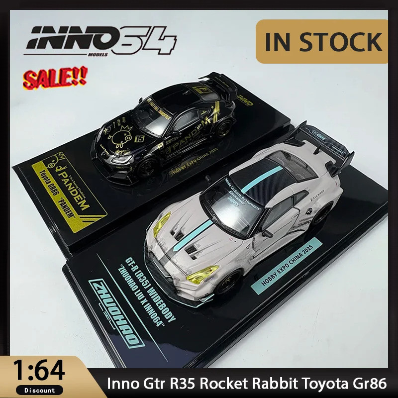 Hec 2025 Simulation Inno 1:64 Gtr R35 Rocket Rabbit Toyota Gr86 Limited ...