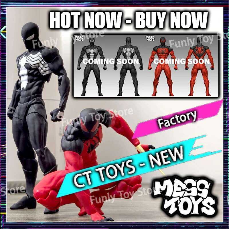 Mess Toys Spider Ct Toys Black Red Spider Black Suit Neighbor Symbiote ...