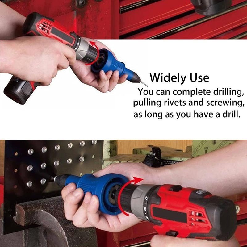[COD]Electric Rivet Gun Adaptor Rivet Gun Rivet Stud Adapter Transfer ...