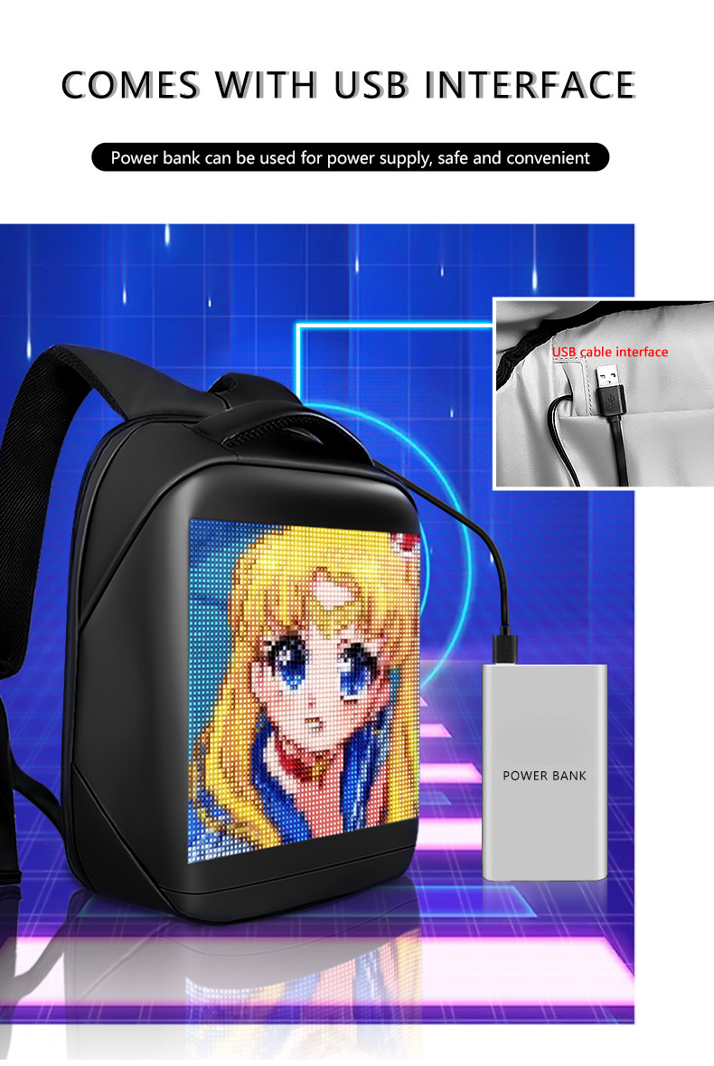 Newest Update Smart Led Pixel Backpack Advertising Light Waterproof ...