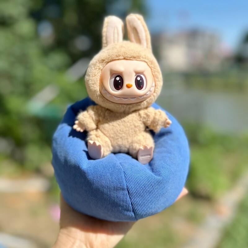 17CM Labubu Doll Sleeping Bed Labubu Clothes Accessories and Lazy Sofa ...