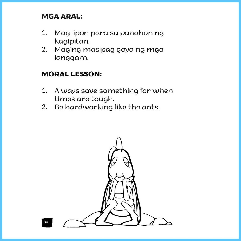 ☸ ¤ ☽ Ang Langgam At Ang Tipaklong (The Ant And The Grasshopper) - Mga ...