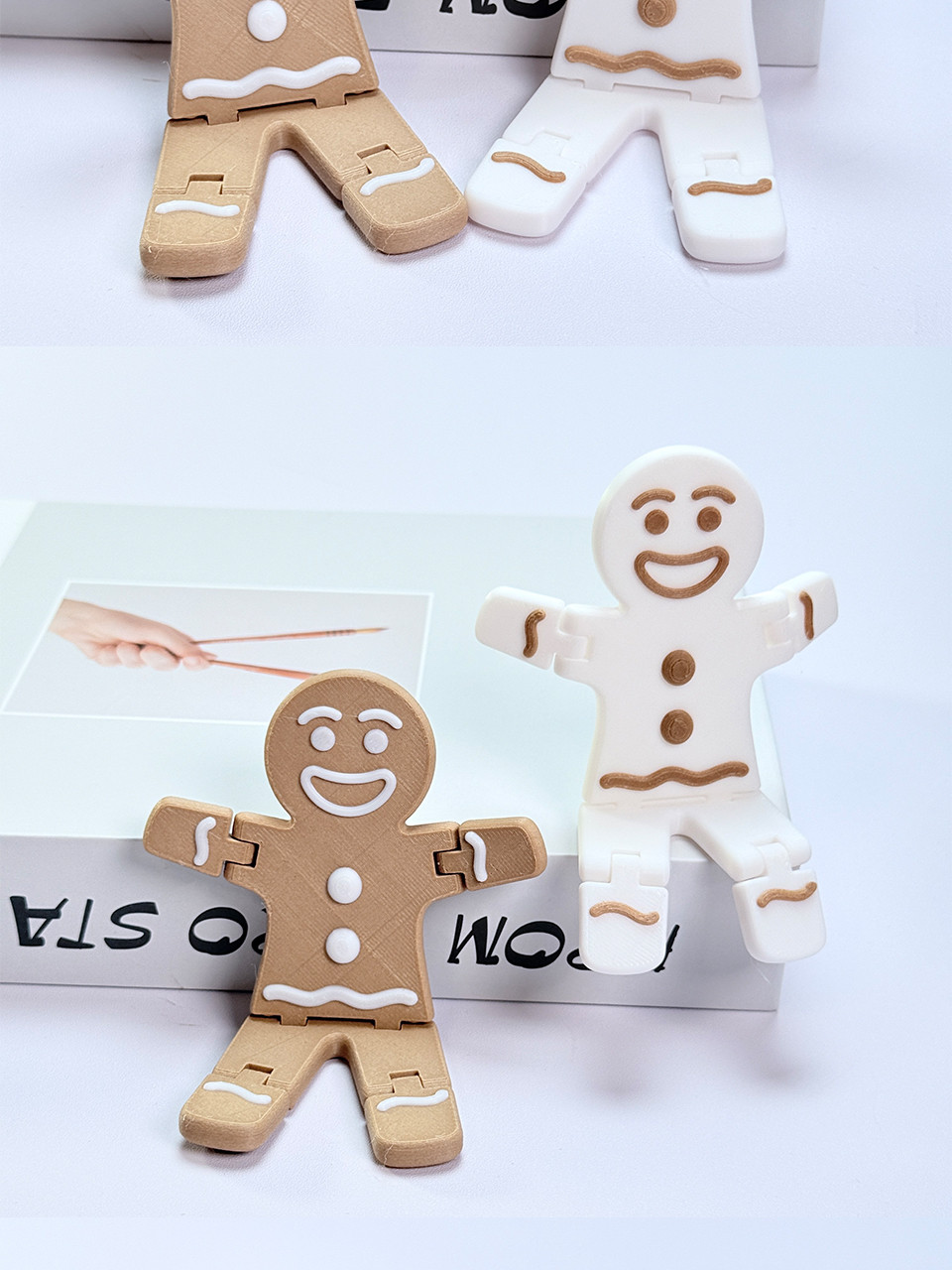 Christmas Decoration Gingerbread Man 3D Printing Product Joint Movable ...