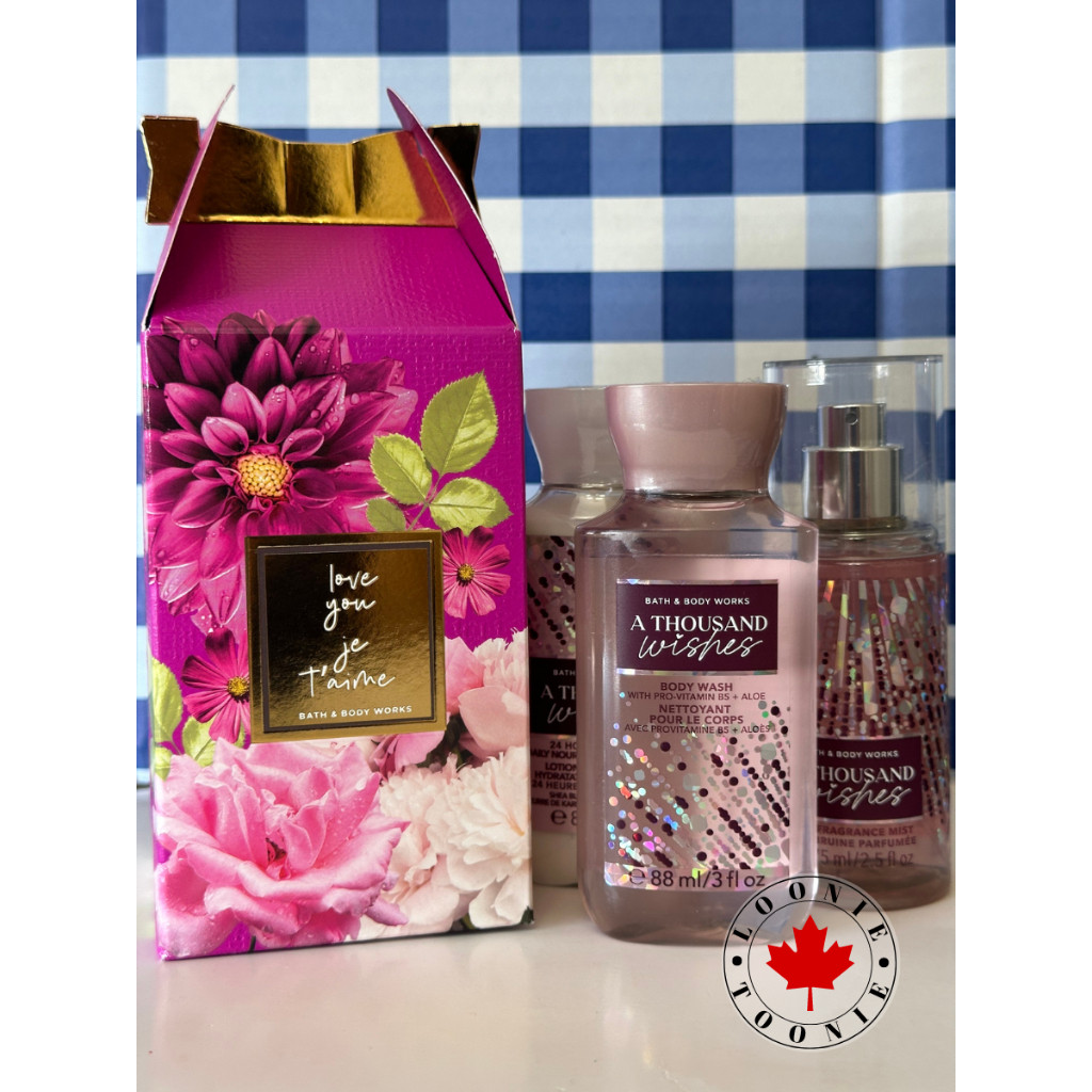 A Thousand Wishes Bath & Body Works Mini Gift Set - A Thousand Wishes Mist, Body Wash, Body ...