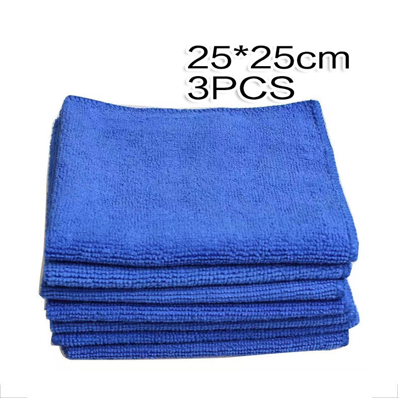 3Pcs Microfiber Cleaning Towels 25*25 Cleaning Cloths Edgeless ...