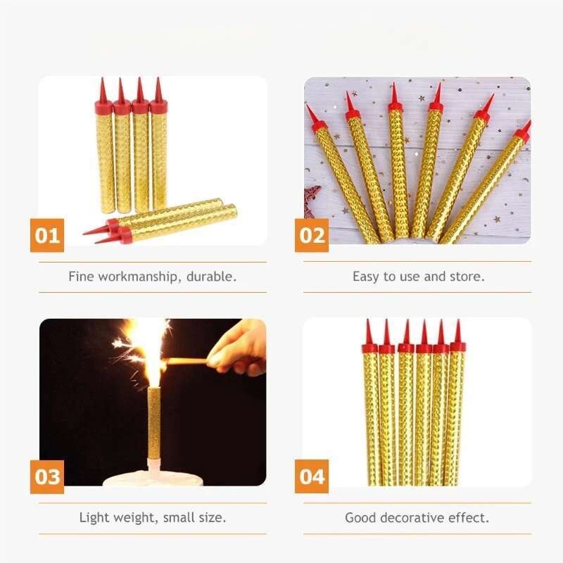 Cake Birthday Party Firework Sparklers Gold Wedding Decorations Cakes ...