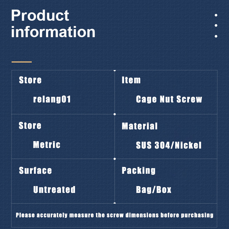[RL] M6 M5 Cage Nut and Screw Set Server Rack Mount Rails 304 Stainless ...