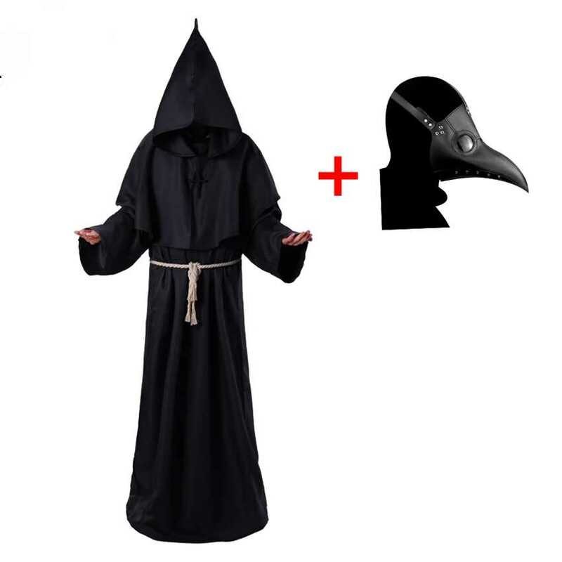 Kamatayan Salamangka Karneval Halloween Priest Robe Plague Doctor Mask ...