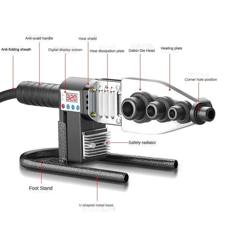 Hot melter ppr water pipe hot melter household welding electrolysis die ...