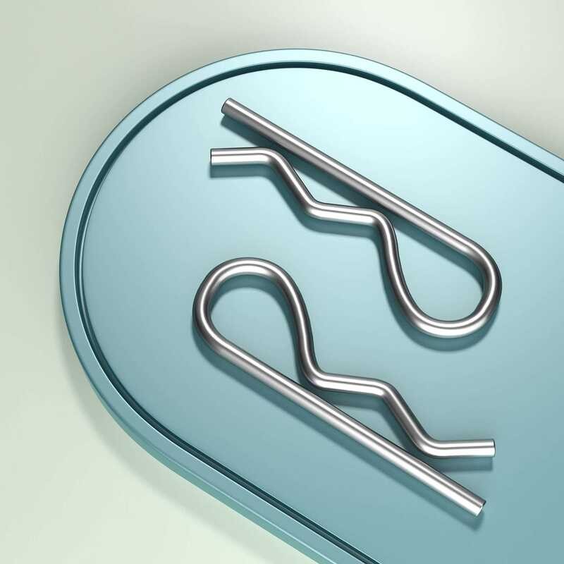 Spring steel B-type pin R-shaped pin open wave pin wave insertion card ...