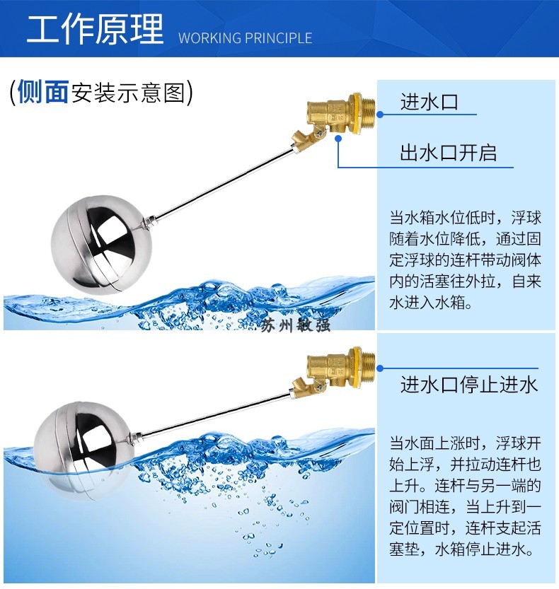 Stainless steel float valve Water tank Water tower Water inlet valve ...