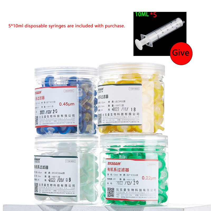 Xin Tester 13/25mm Syringe Millipore Filtration Filter Funnel 0.22/0.45 ...