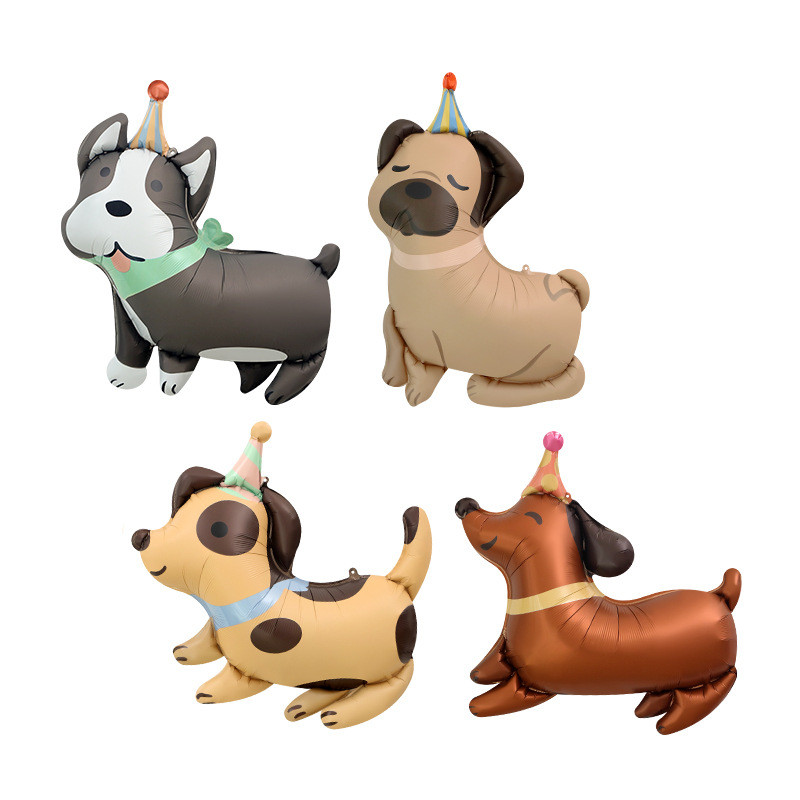 Helium Balloon Cute Puppy Theme Birthday Dog Husky Pug Dachshund ...
